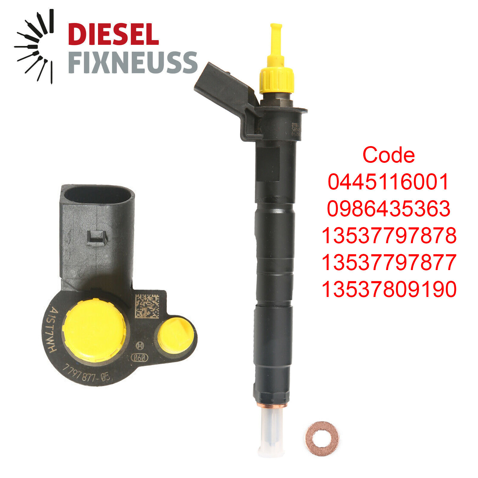 4x Bosch Einspritzdüse 0445116001 Injektor BMW 120d 3er 320d 0986435363 ...