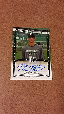 2014 leaf perfect game Matthew Mercer autographed rookie card.Dbacks | eBay