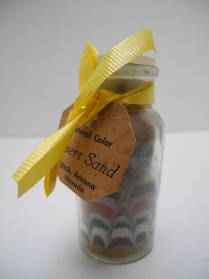 Small Glass Bottled Desert Sand Art Utah Arizona Nevada Natural Colors ...
