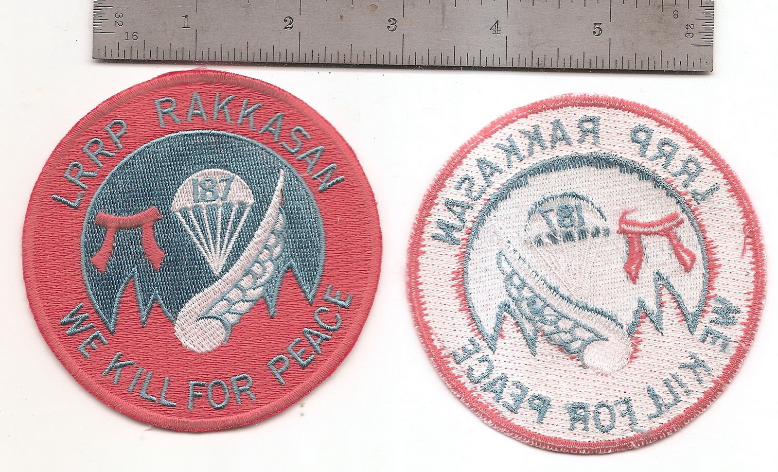 #238 US ARMY 187TH LRRP PATCH "WE KILL FOR PEACE" | eBay