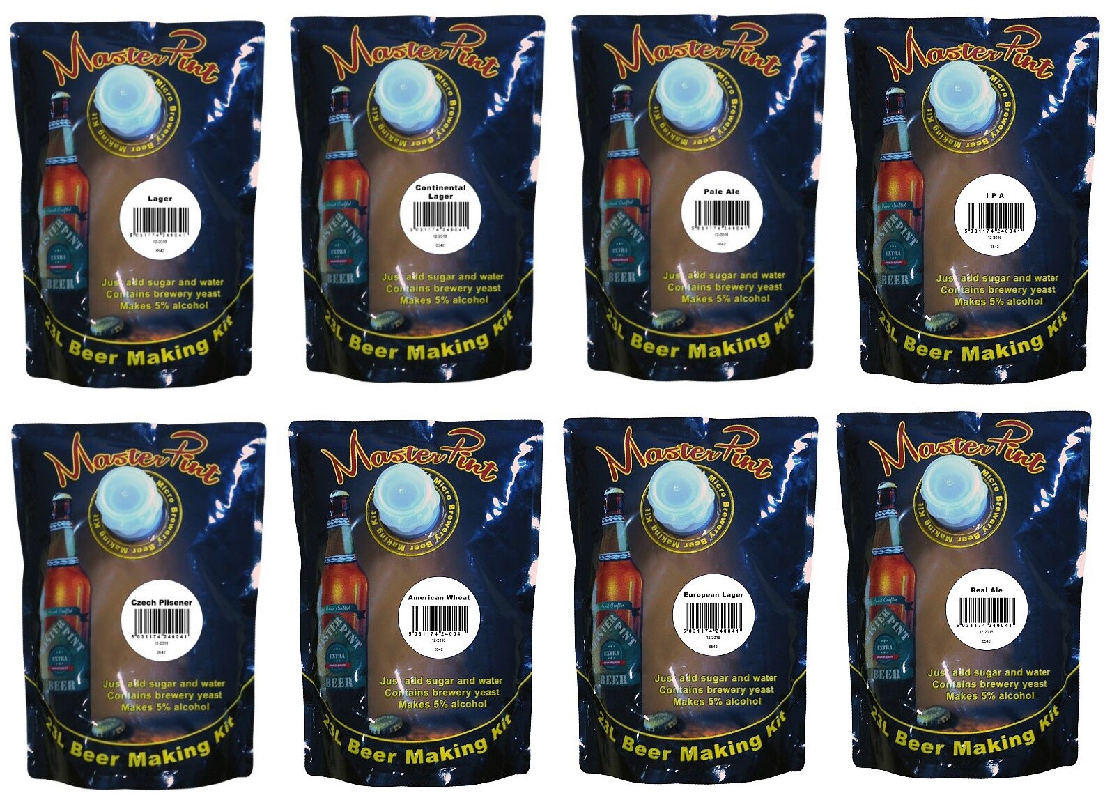 Master Pint Beer Making Kits Make Home Brew Refill Ingredients Kit ...