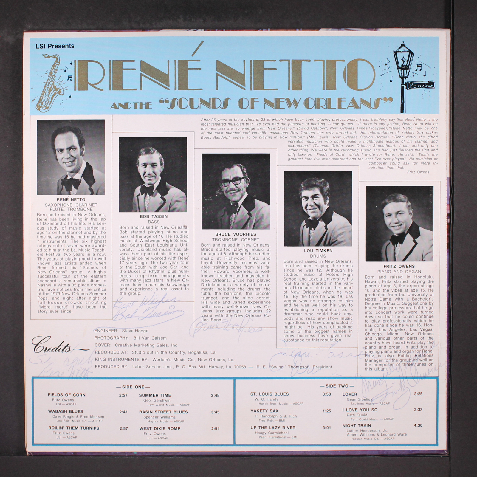 RENE NETTO: the sounds of new orleans LSI 12" LP 33 RPM | eBay