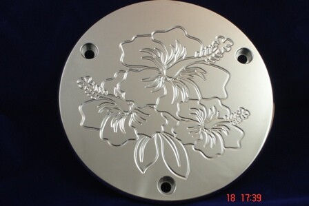YAMAHA BANSHEE HIBISCUS FLOWER POLISHED BILLET ALUMINUM SIDE CASE COVER ...
