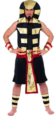 Mens Egyptian Pharaoh Costume Pharoh King Tut Deluxe Outfit Pharoah ...