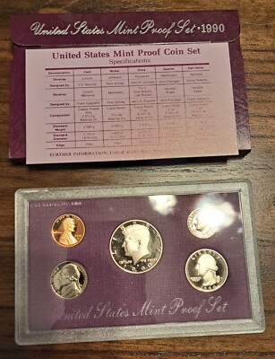 1990 Clad Proof Set U.S. Mint Original Government Packaging OGP | eBay