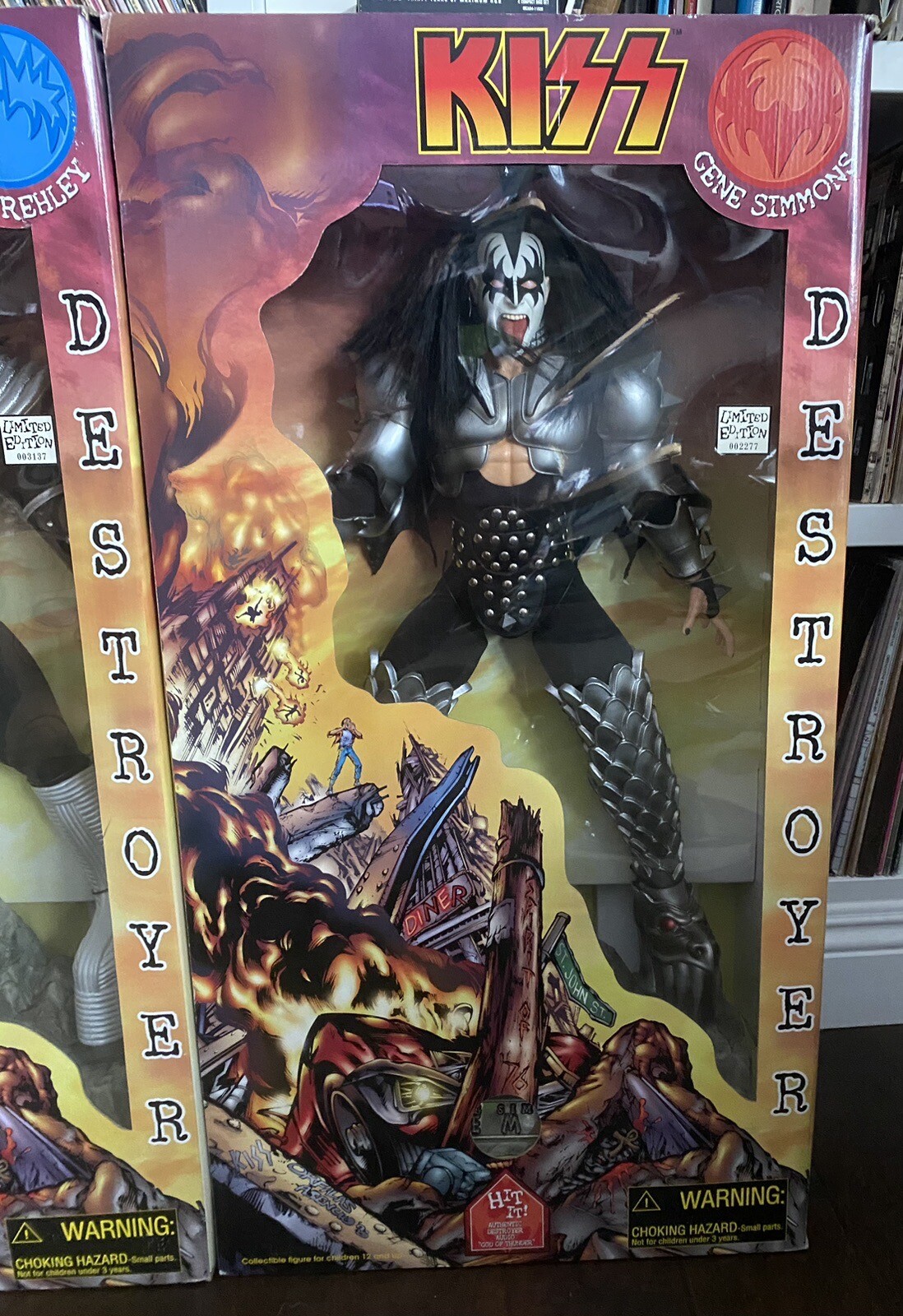 KISS 1998 ART ASYLUM 24 INCH SET OF 4 DESTROYER KISS FIGURES DOLLS W ...