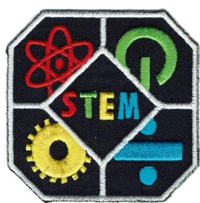 Boy Girl S.T.E.M. STEM Science tech Engineering Math Patches Badge ...