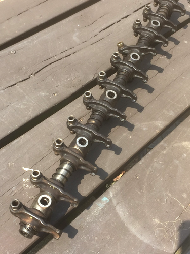 1960 1961 1962 FORD 144 170 6 CYLINDER ADJUSTABLE ROCKER ARM SHAFT RAIL ...