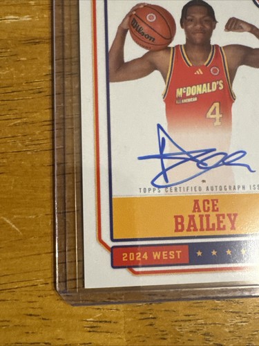 2024 Topps Chrome McDonald’s All American Ace Bailey, RC, Auto On Card ...