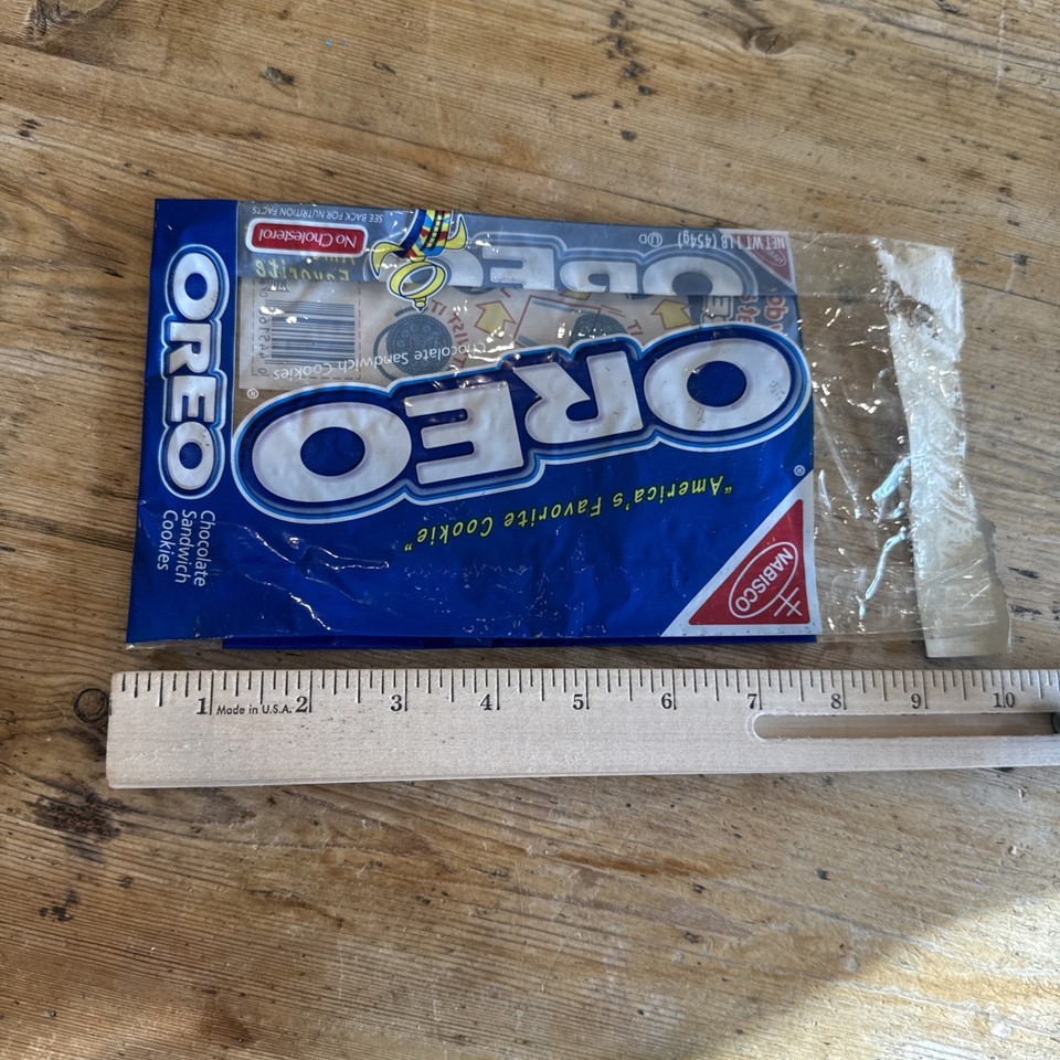 Vintage Oreo Cookie Bag Junk Food 90s Empty Nabisco Foodie Fun Size ...