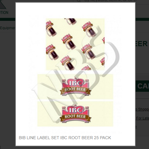 BIB LINE LABEL SET IBC ROOT BEER 25 PACK # CP051593 | eBay