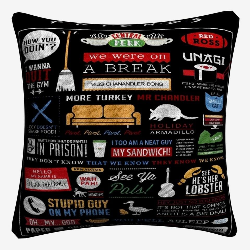 Friends Pillow Case - 18 x 18 inchvTV Show Friends Home Decor - Friends ...