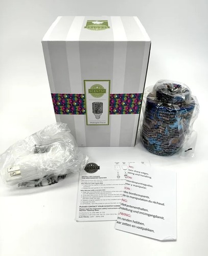 Scentsy MIDNIGHT FLORAL Night Light Mini Plug In Wax Warmer New in Box ...