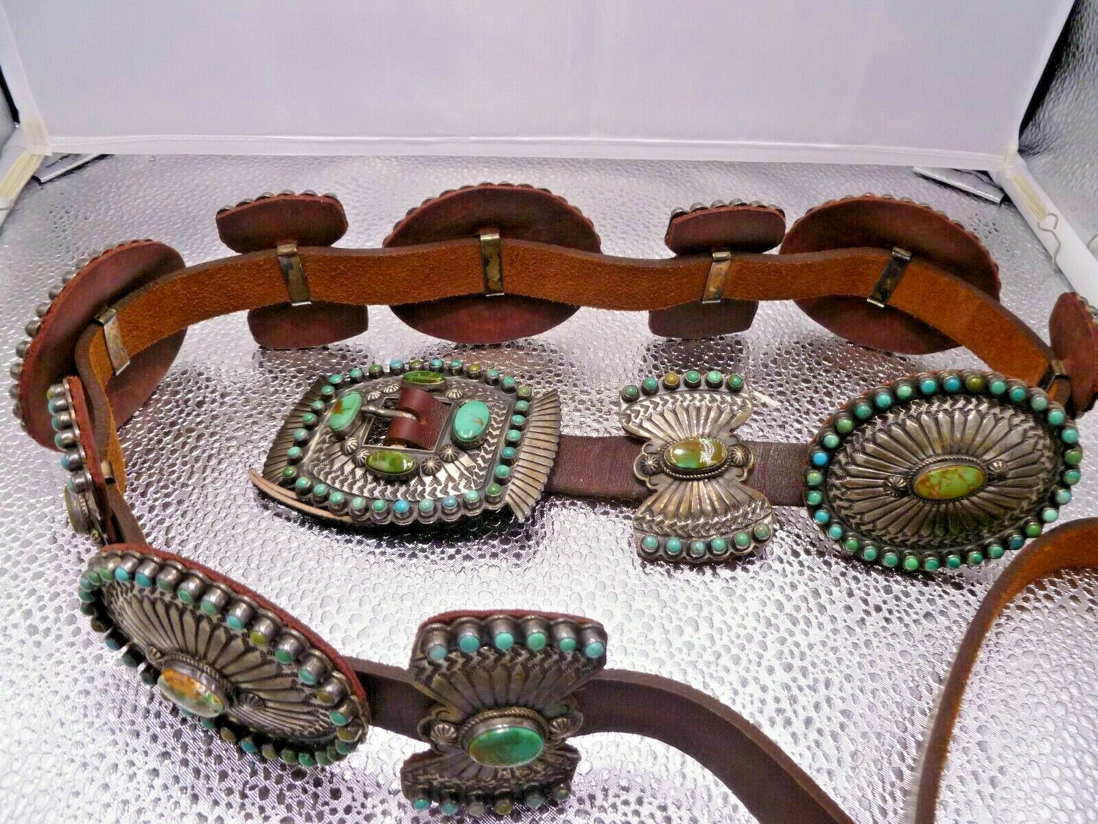 Renowned Silversmith ANDY CADMAN Navajo Turquoise Sterling Silver 12 ...