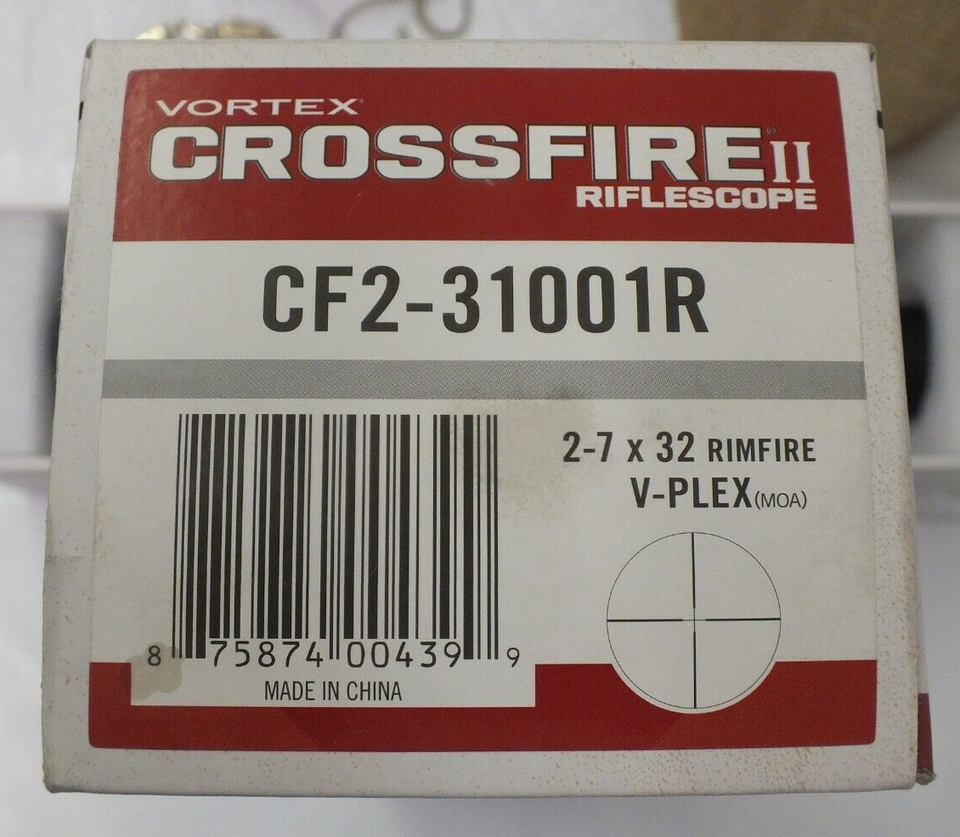 Vortex Optics Crossfire II 2-7x32 Second Focal Plane Rifle Scope (CF2 ...
