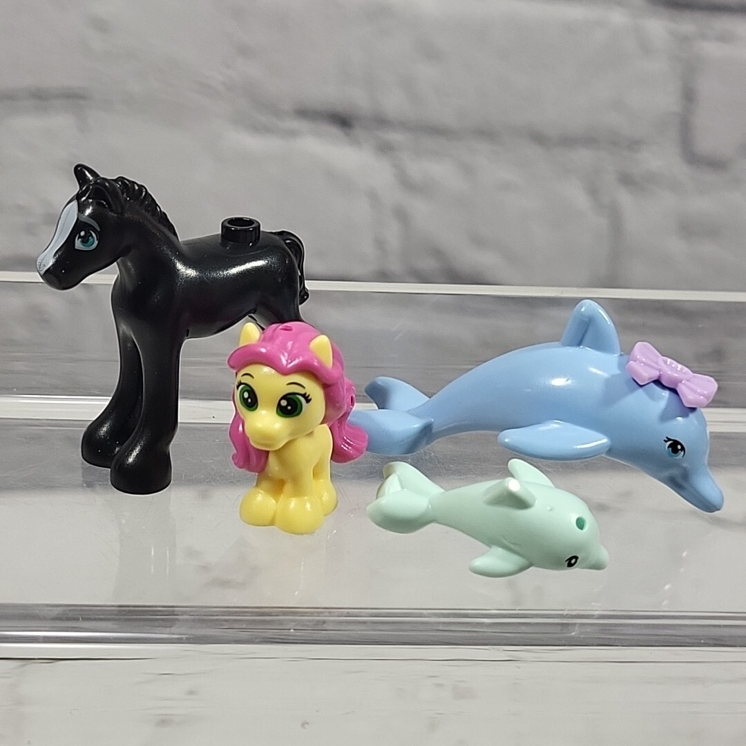 LEGO Mini Figs Figures Animals Dolphins Horse Colt Pony MLP Lot Of 4 ...