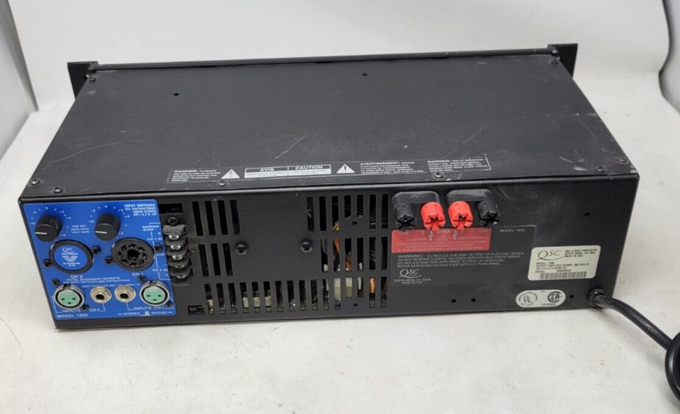 QSC 1400 Professional 2 Ch Power Amplifier 300W/Ch 91224M12 | eBay