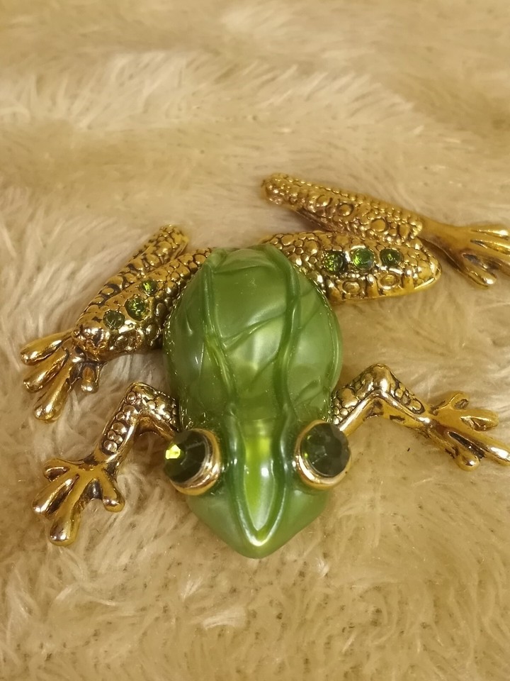 Vintage Lenox Jeweled Frog Brooch Handcrafted Frog Brooch | eBay