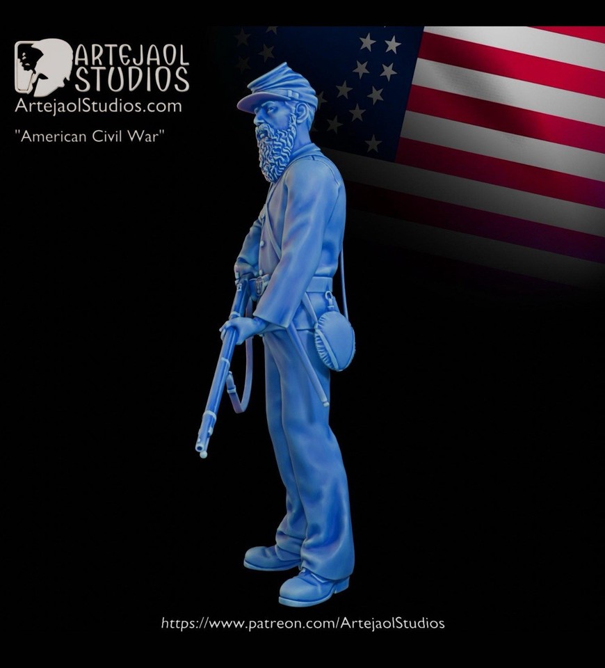 American Civil War Union private #1 Resin Figure Historical By Artejaol ...
