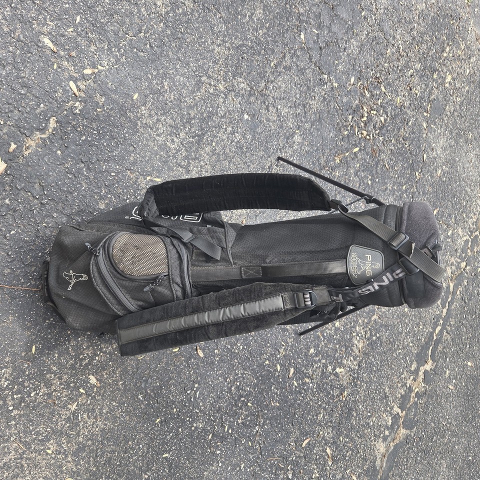 PING HOOFER 2 STAND BAG 4 WAY DIVIDERS GOLF CARRY BAG Black | eBay