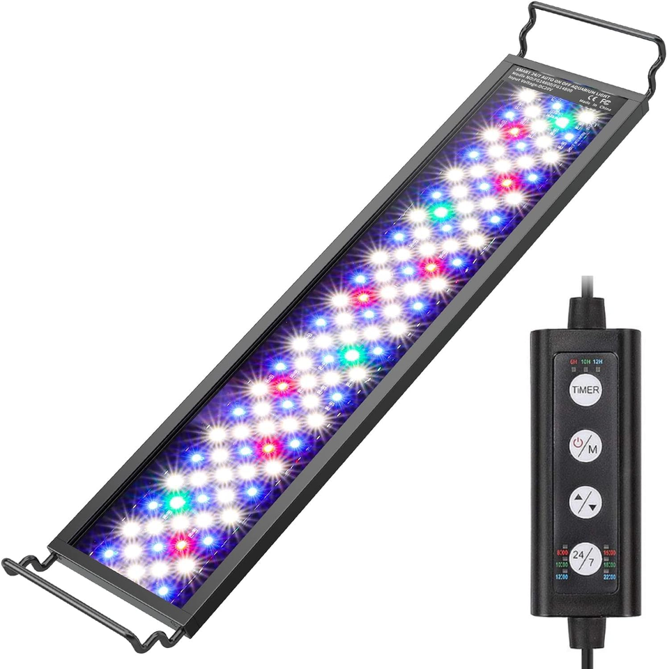 18W Led Aquarium Light with 24/7 Lighting & Adjustable Time ...