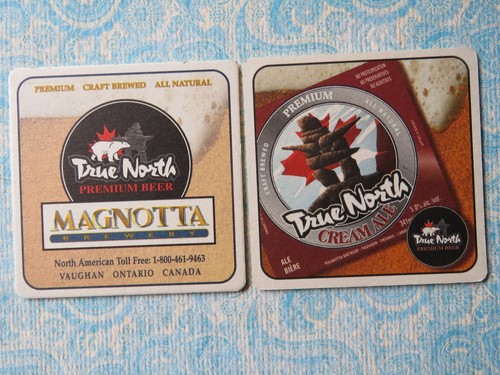 Beer Coaster MAGNOTTA Brewery TRUE NORTH Cream Ale ~ Vauhgan, Ontario ...