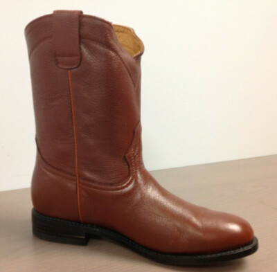 Los Altos Men's Honey Deer Roper Leather w/ Rubber Work Boots 538351 ...