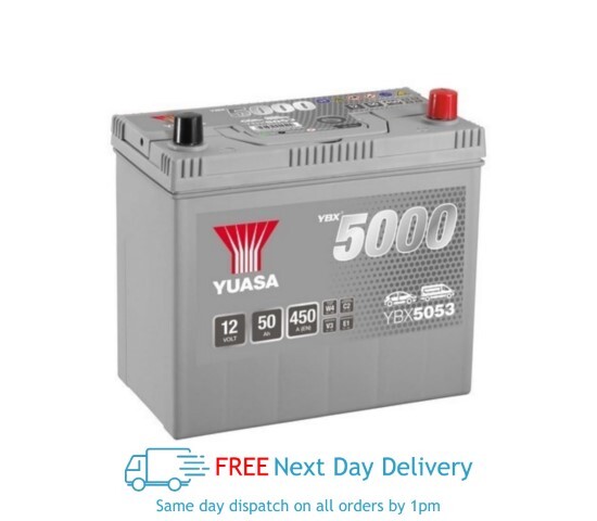 Yuasa YBX5053 SMF Battery 450 CCA 50Ah 4 Year Warranty | eBay UK