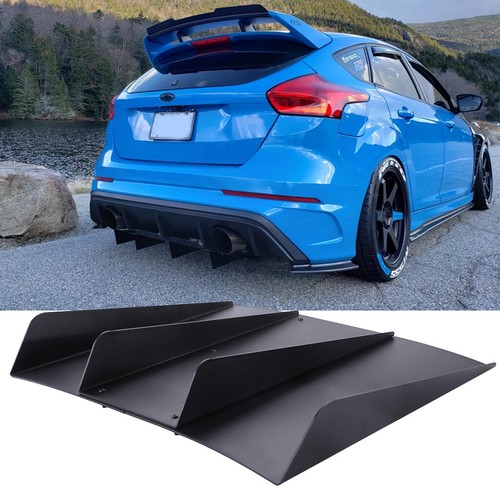 For Ford Focus ST RS Rear Diffuser 4 Fins Bumper Spoiler Splitter Lip ...