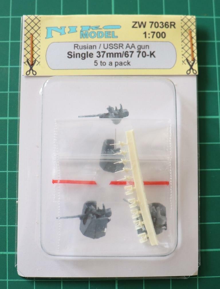 Niko Model 1:700 Russian / USSR AA Gun Single 37mm/67 70-K (5 to a pack ...