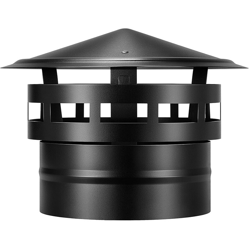 Cone Top Chimney Cap with Screen Round Roof Rain Chimney Cover ...