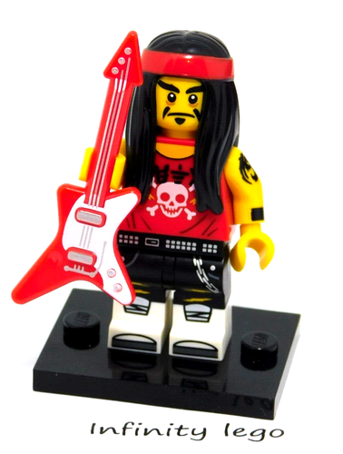 LEGO Gong & Guitar Rocker Minifig Ninjago Movie With Guitar & Black ...