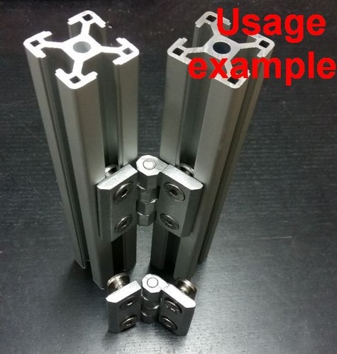 Aluminum T-slot 3030 profile hinge 30x30 + screws + T-nuts, 4-set | eBay