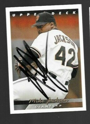 1992 Upper Deck MIKE JACKSON Signed Card autograph GIANTS MARINERS ...