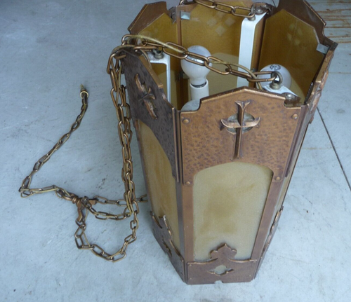 Gothic Vintage Brass Hanging Church Chandelier Light Fixture 2 feet ...