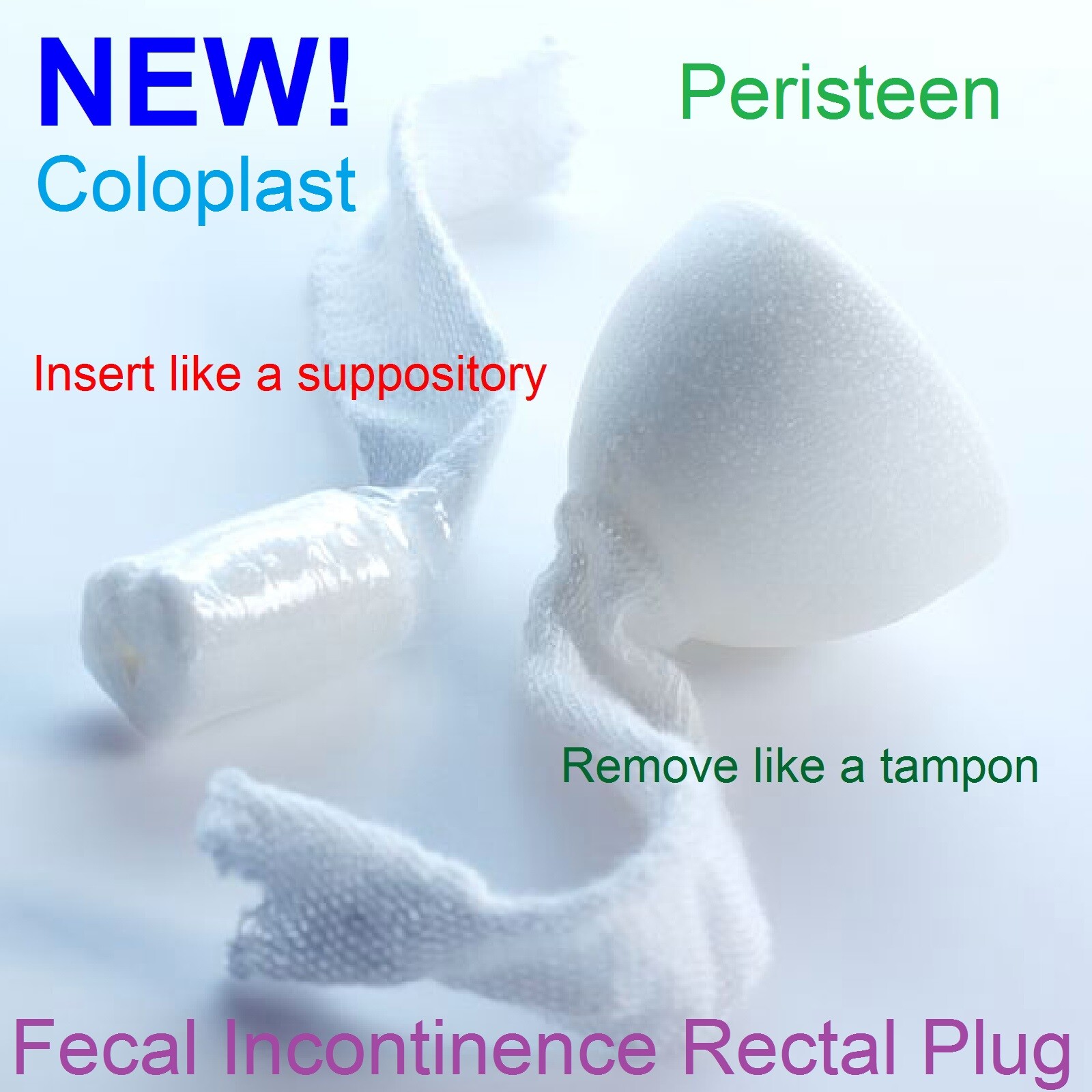 Conforming Rectal Foam Retention Plug Fecal Incontinence Tampon 1pc ...