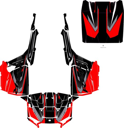 GRAPHIC KIT VINYL WRAP DECAL 24+ POLARIS RZR XP 1000 UTV CUSTOM DESIGN ...