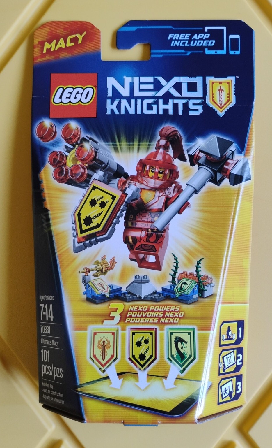 *NEW* LEGO NEXO Knights *MACY (ULTIMATE)* (70331) Red w/ 3 Shields ...