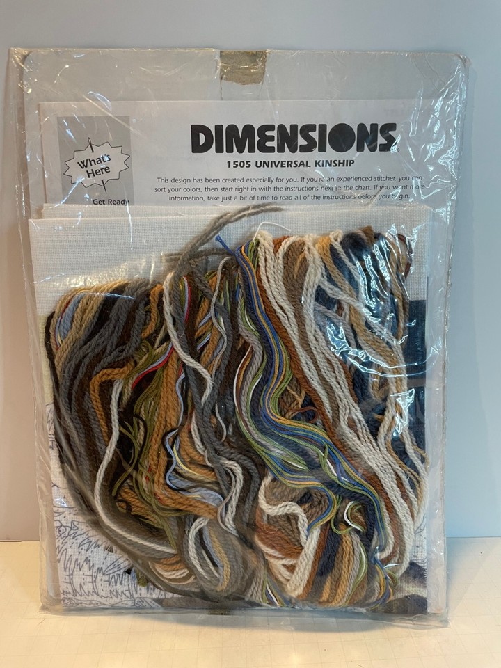 Dimensions 1505 Universal Kinship 14" x 20" Animals Sealed Crewel Kit ...