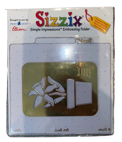 Sizzix Simple Impressions Embossing Folder Flower Potted Daffodil | eBay