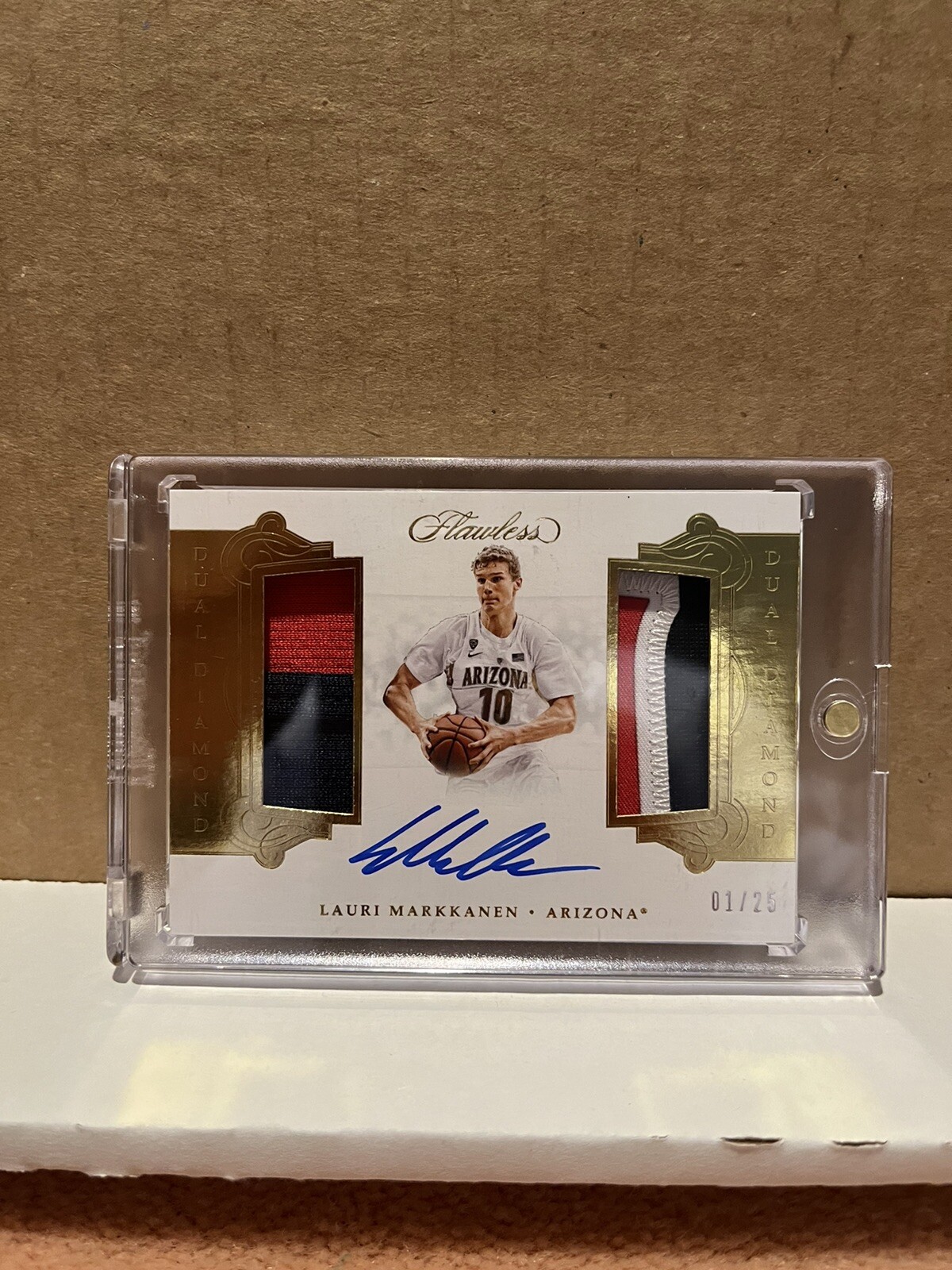 2018 Panini Flawless Collegiate Lauri Markkanen Dual Diamond Patch Auto ...