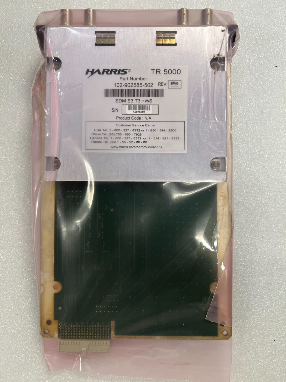 HARRIS STRATEX 5200 MICRO WAVE module card SDM E3 T3 WS P/N 102-902585 ...