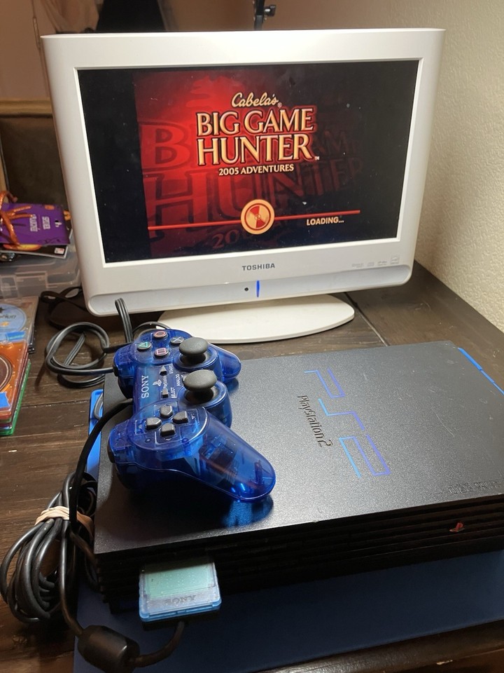 SONY PlayStation 2 Fat Black PS2 Bundle SCPH-39001 20 Games Unreal ...