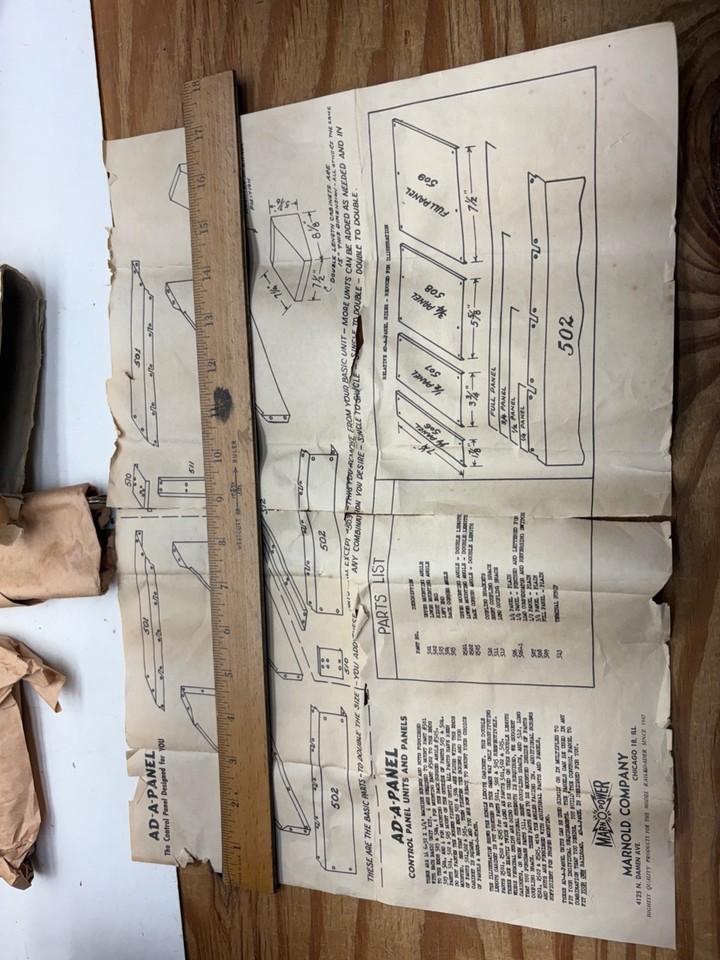 MARNOLD CO AD-A-PANEL #2500 BASIC UNIT-DOUBLE MODEL RAILROAD CONTROL ...
