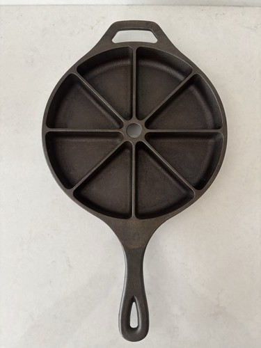 Vintage Lodge Cast Iron Wedge Cornbread Skillet Pan 8CB Made in USA | eBay