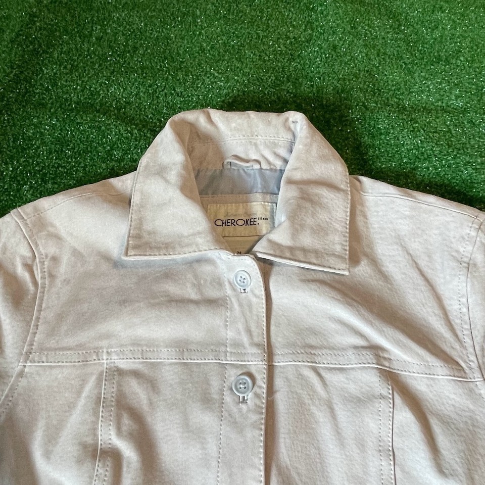 Cherokee Leather Suede Y2K Vintage Style Phantom Blue Button Shirt ...