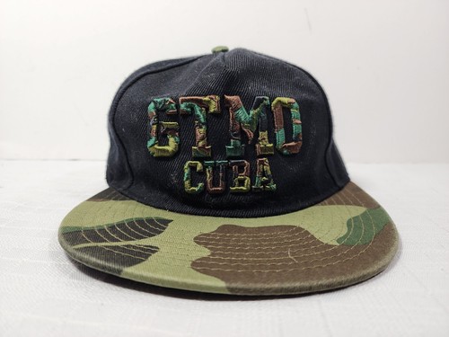 GTMO Cuba Guantanamo Bay Adult Snap Back Hat Cap Adjustable Black Camo ...