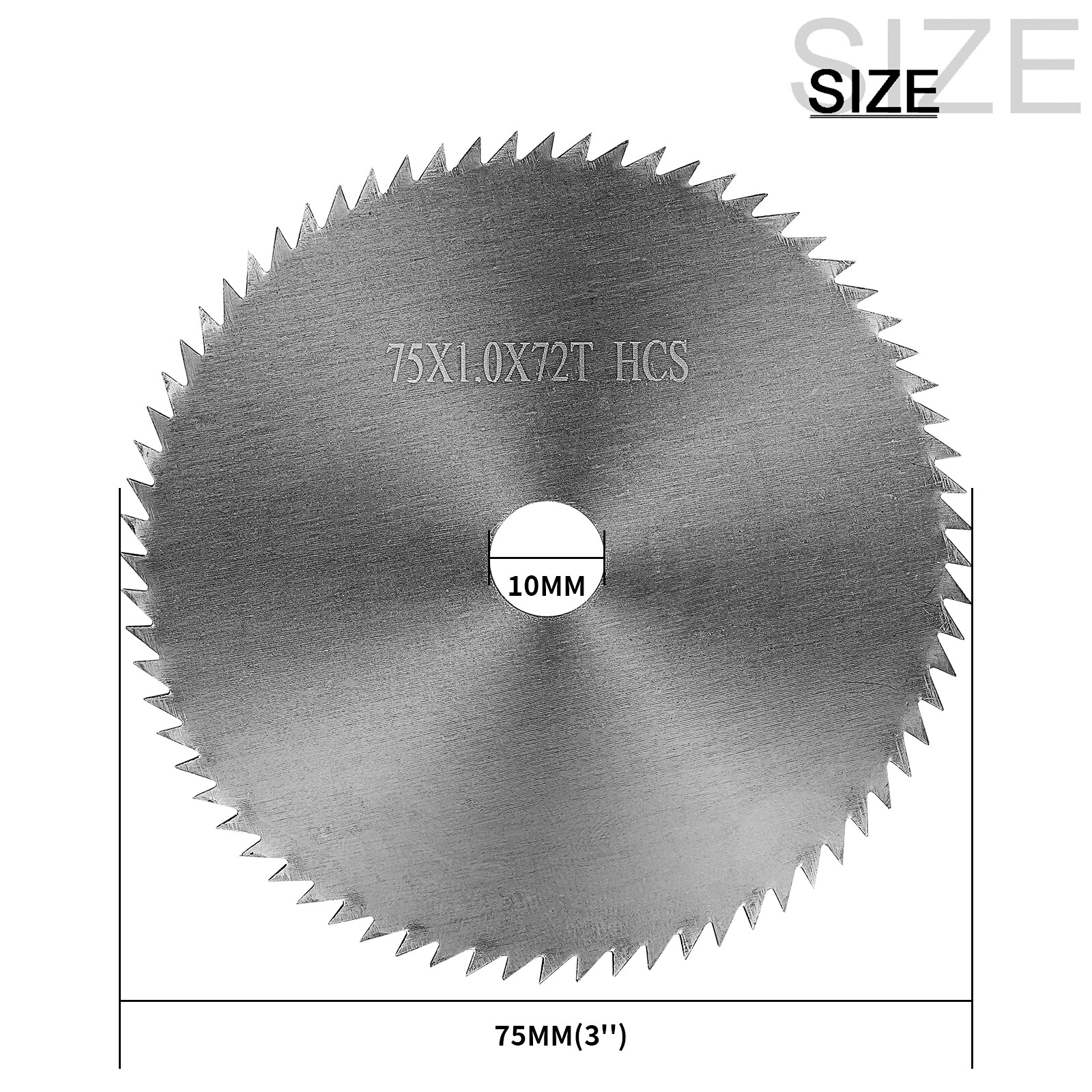 3 Inch Circular Saw Blade with 3/8 Inch Arbor, 72-Teeth HCS Saw Blade ...