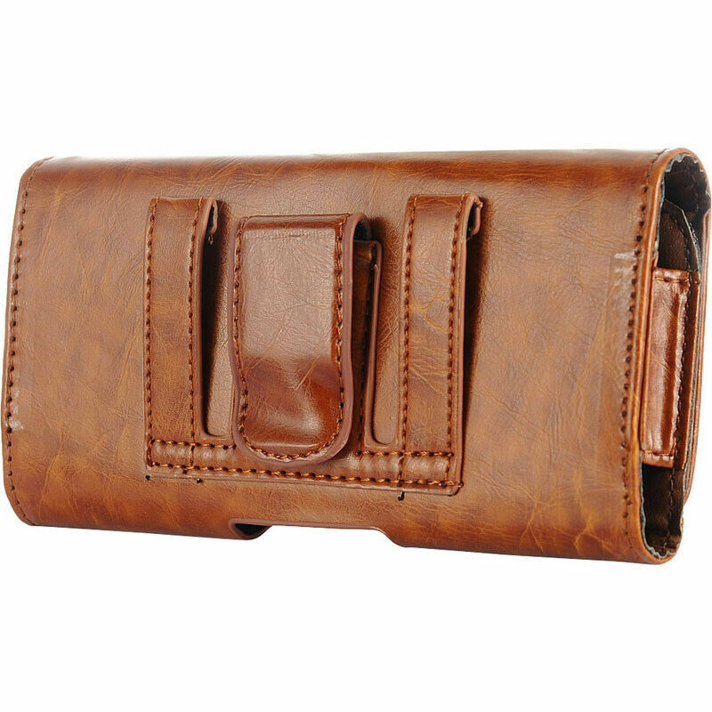 Universal Cell Phones Pouch Case Horizontal PU Leather Holster With ...