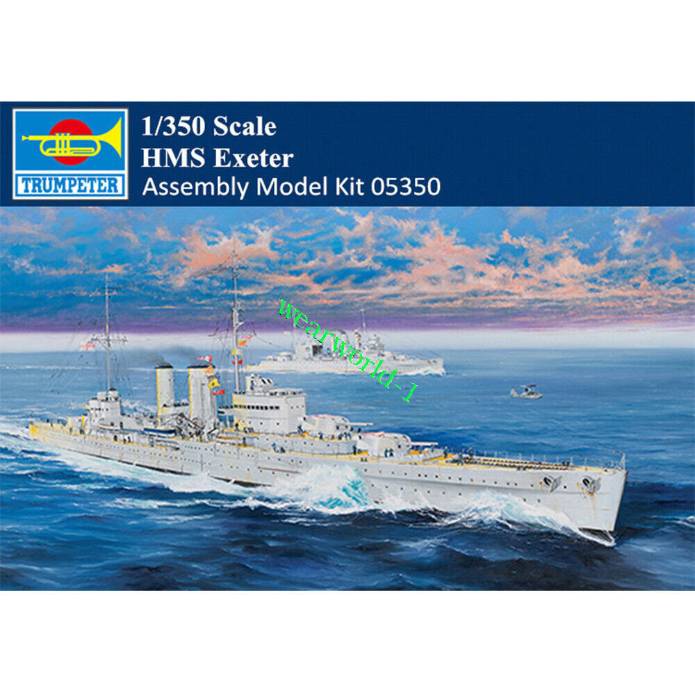 Trumpeter 1/350 05350 Scale HMS Exeter Heavy Cruiser Military Assembly ...